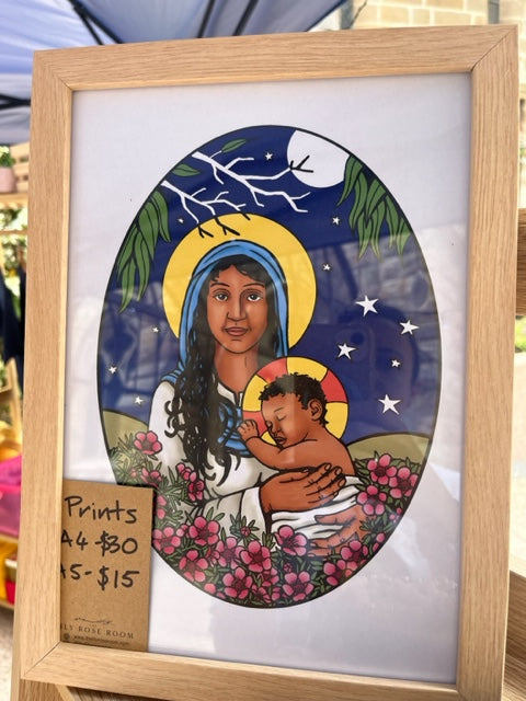 Mother Mary Icon A4 Print – The Lily Rose Room